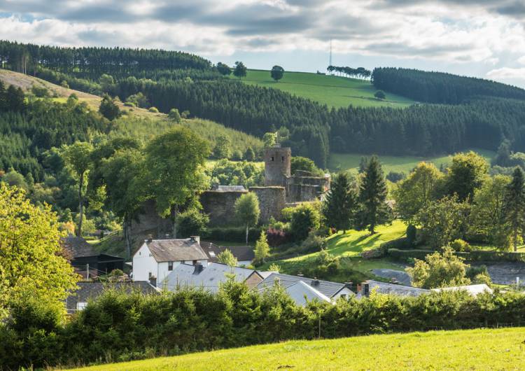 Burchtruïne van Burg Reuland - Oostkantons → Belgie